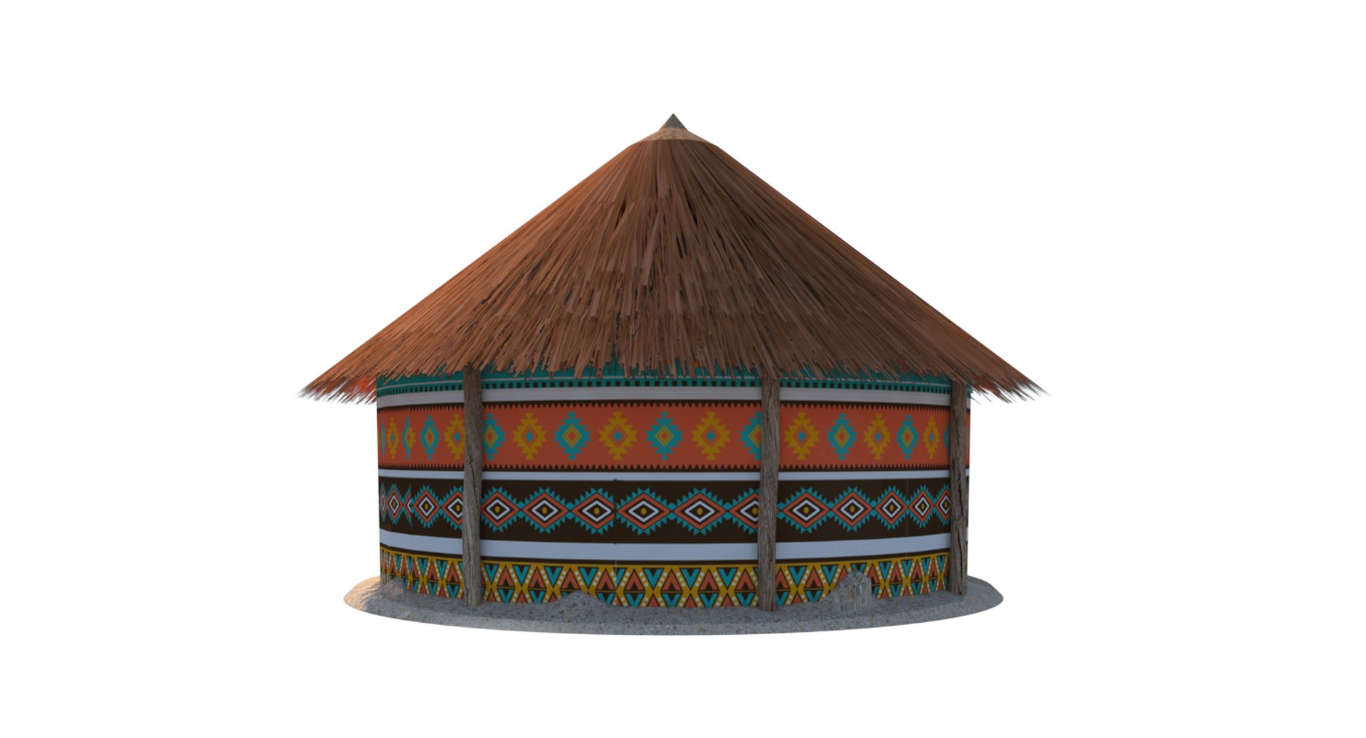 3D African Hut Model - TurboSquid 1200606