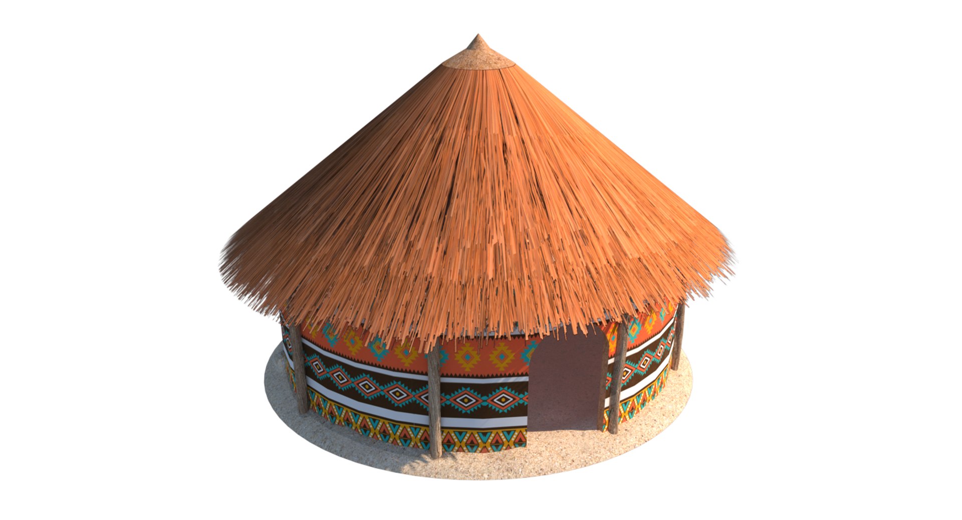 3D African Hut Model - TurboSquid 1200606