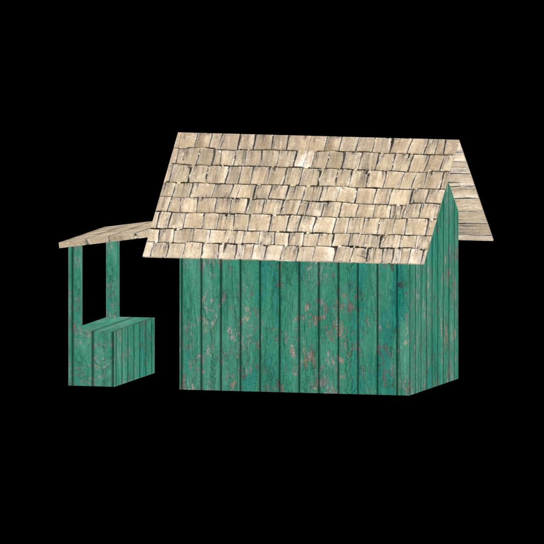 House Shack Wood 3ds