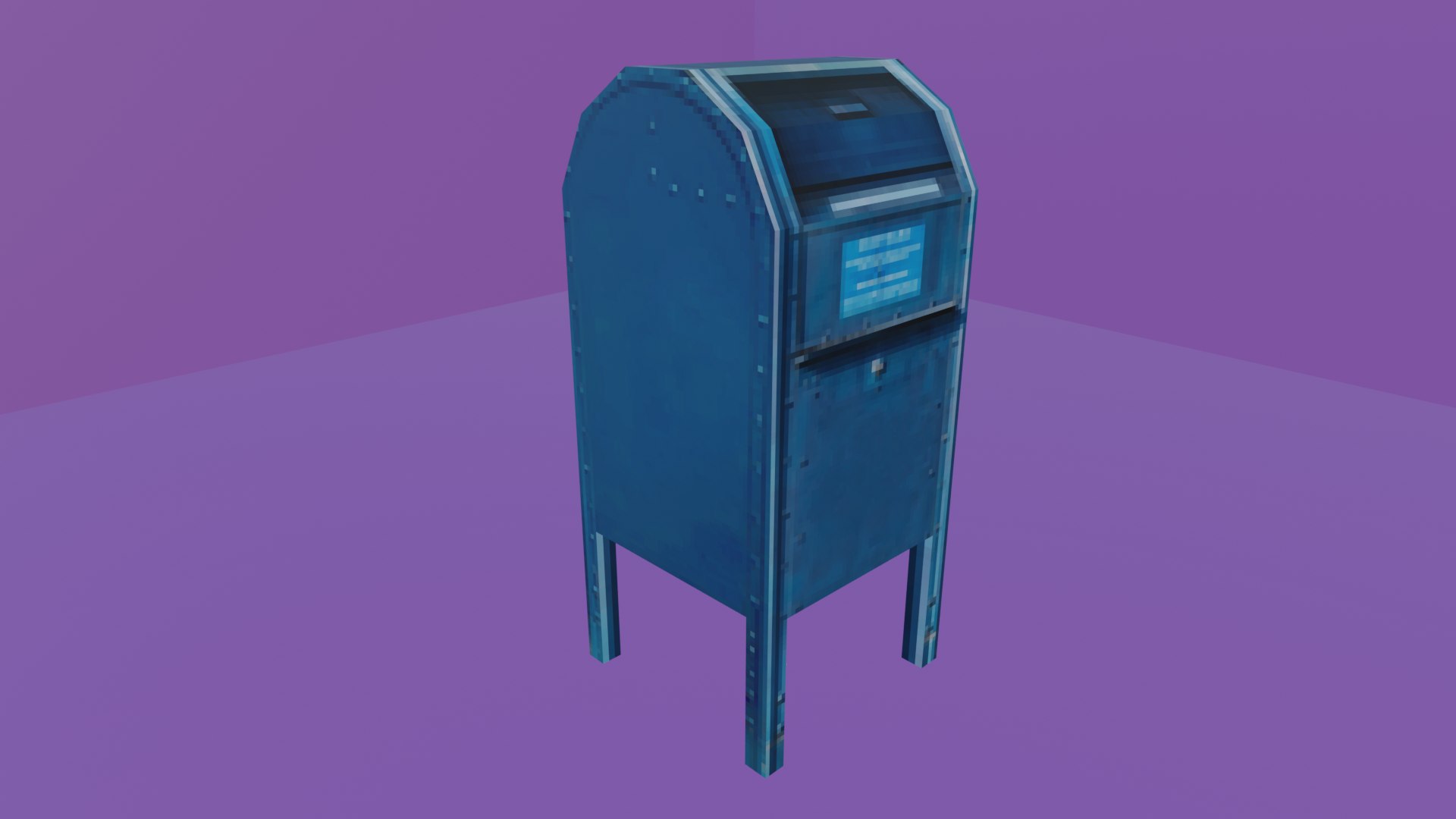BLUE MAIL BOX - LOW POLY - PS1 RETRO STYLE 3D Model - TurboSquid 2305864