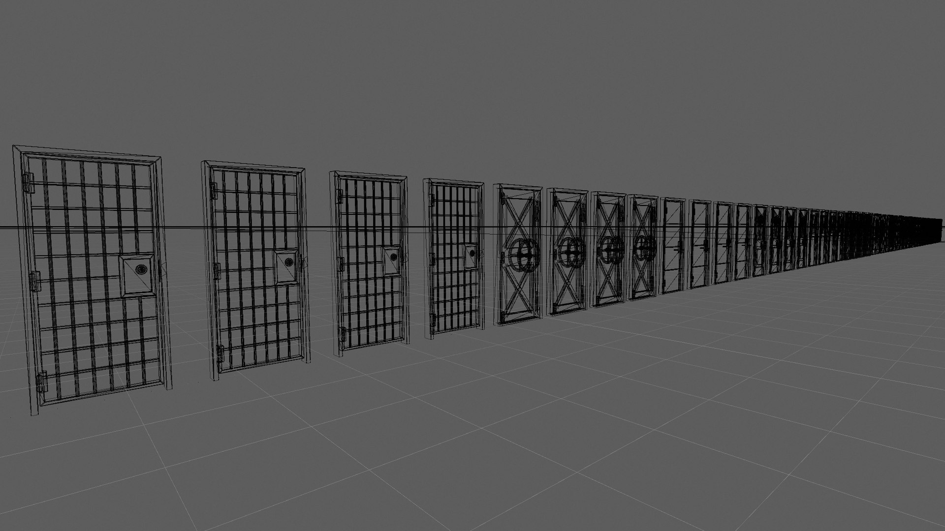 3D Model Door Set 2 - TurboSquid 1814038