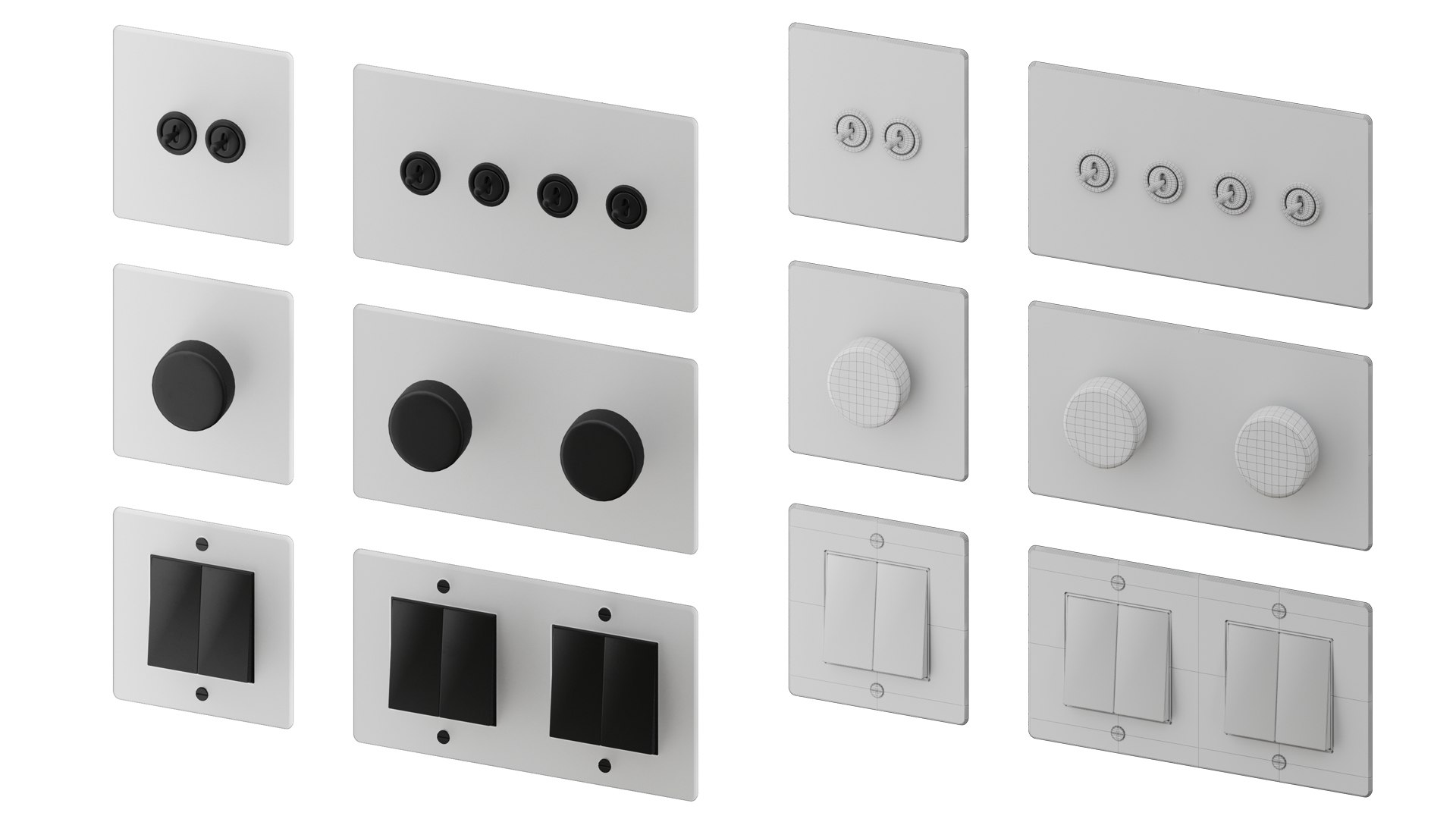 3D Corston Switches And Sockets Glass - TurboSquid 2210144