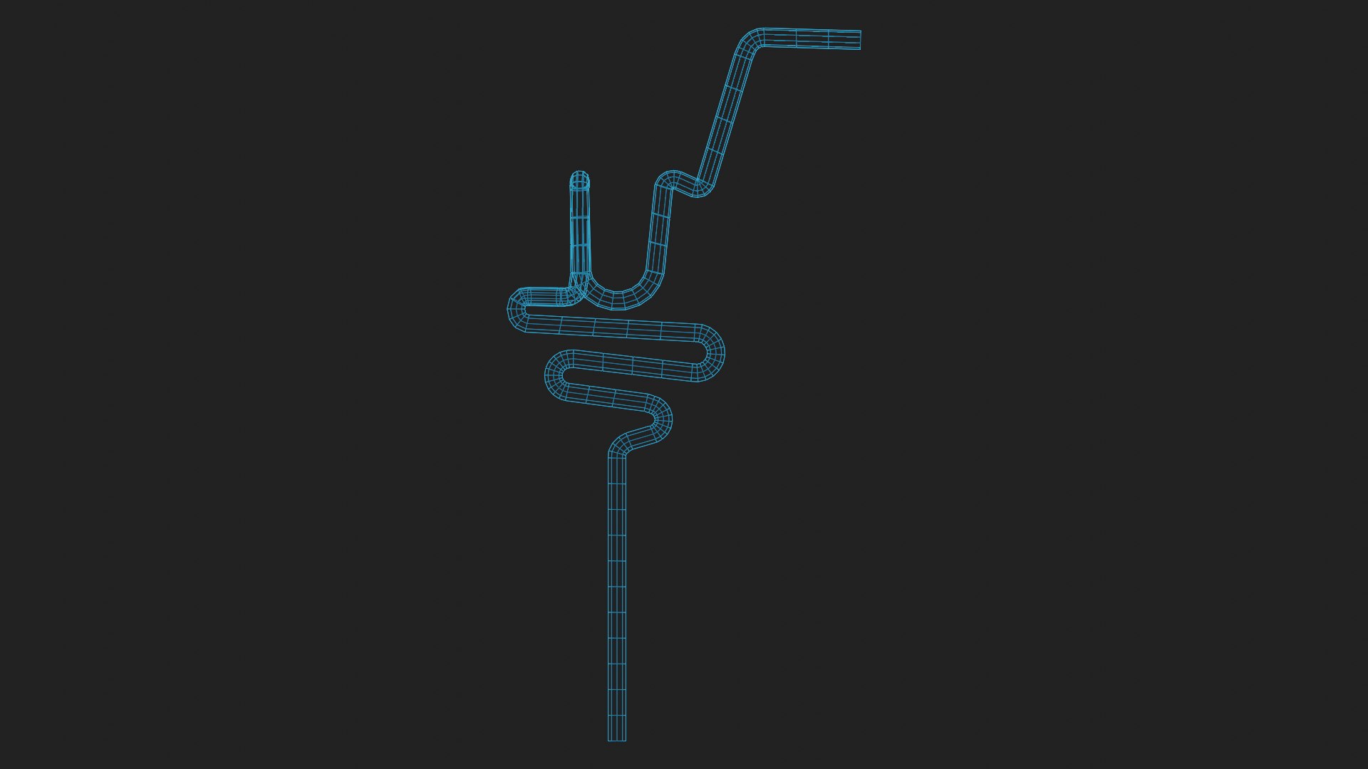 Crazy Straw Letter U 3D - TurboSquid 1801329