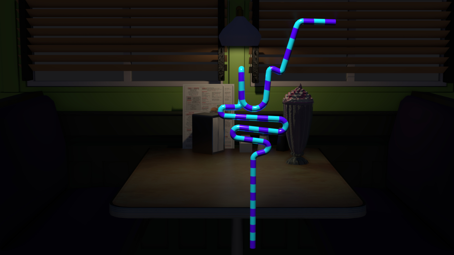 Crazy Straw Letter U 3D - TurboSquid 1801329