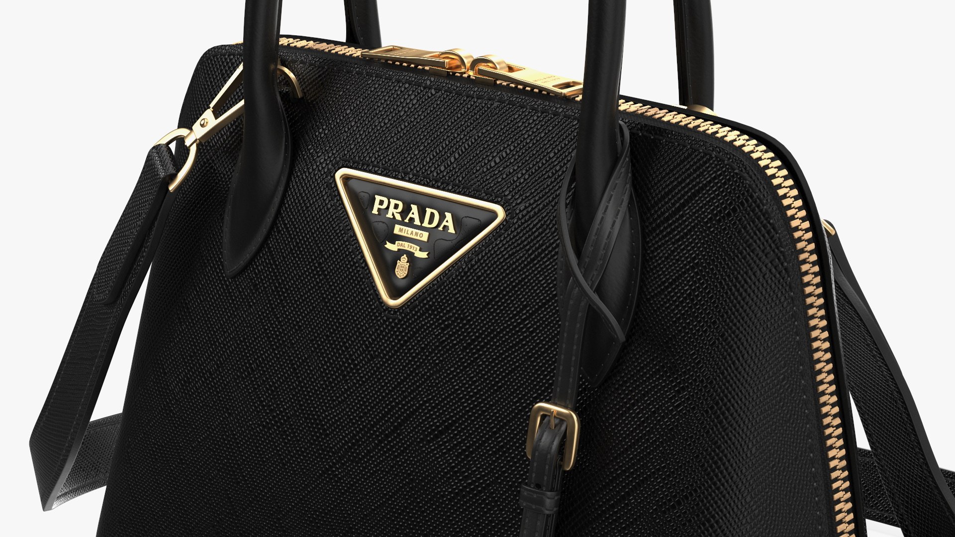 3D Woman Bag Prada Promenade Black - TurboSquid 2131762