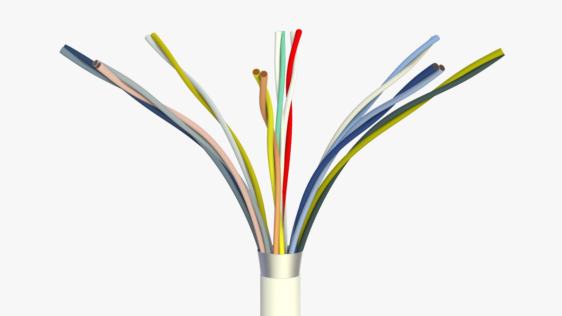 3D Cables Line Phones Bare - TurboSquid 1463201