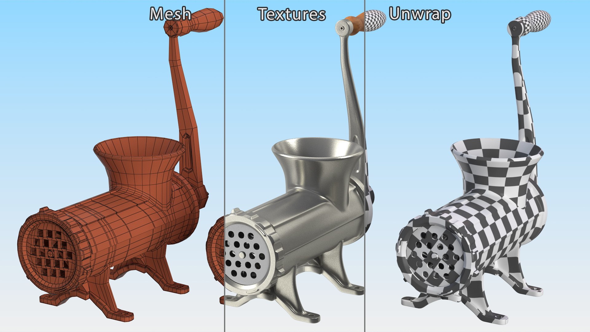 3D Model Heavy Duty Manual Meat Grinder - TurboSquid 2169089