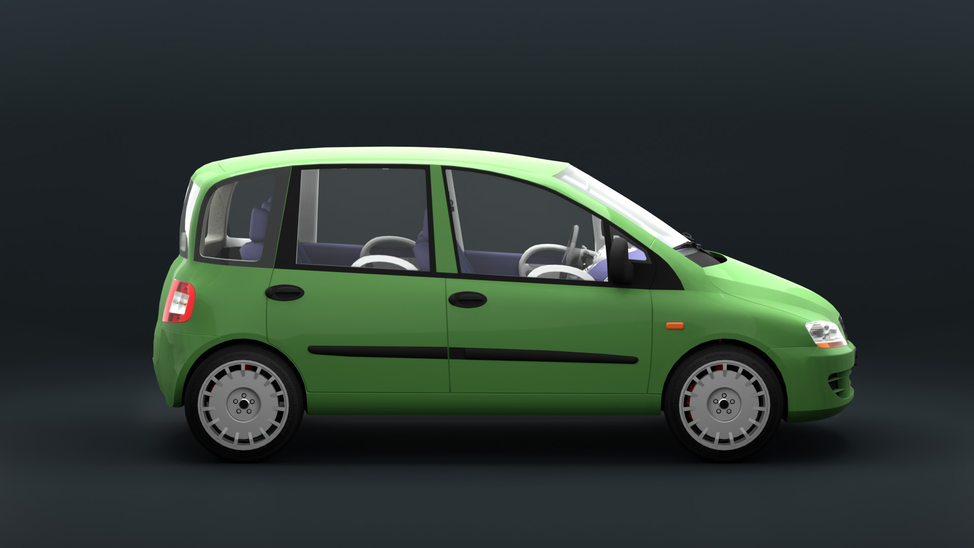 Fiat Multipla 2004 Lowpoly 3D Model - TurboSquid 2141043