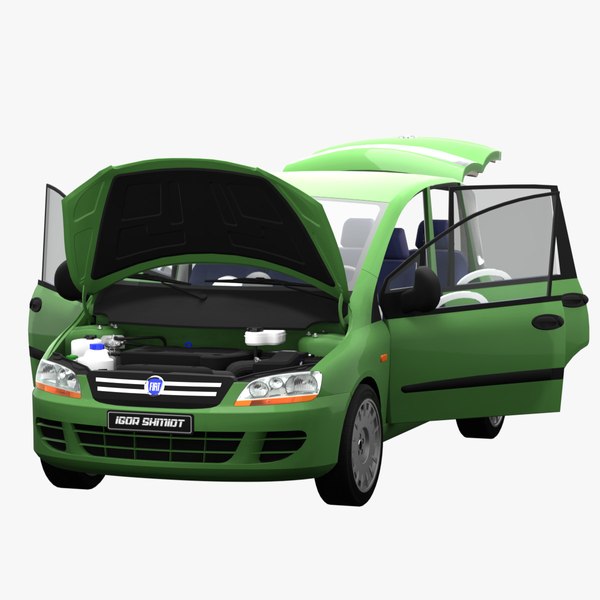 modelo 3d Fiat Multipla 2004 lowpoly - TurboSquid 2141043
