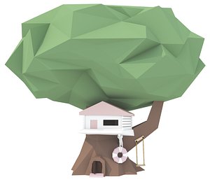 Low Poly Tree House 3D Models for Download | TurboSquid