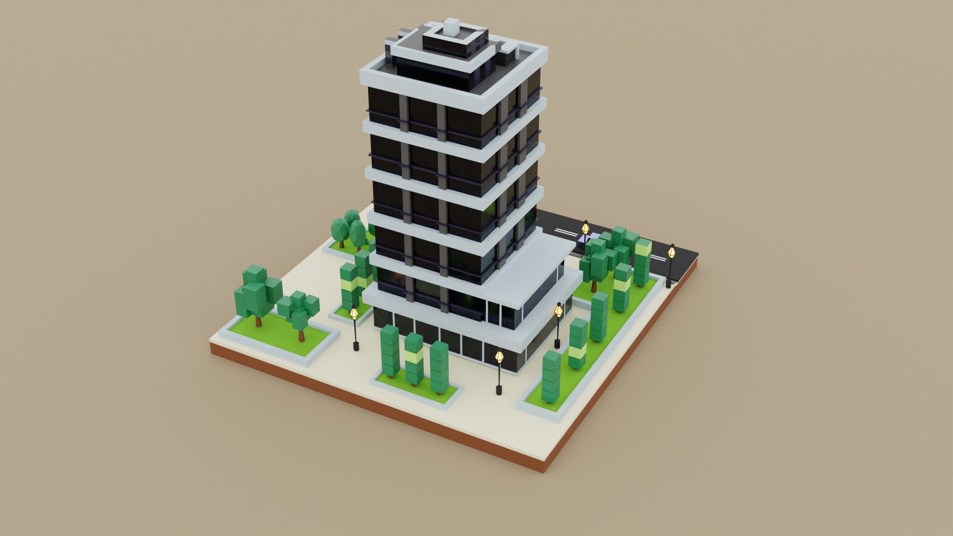 3D Low Poly Building Model - TurboSquid 2210076