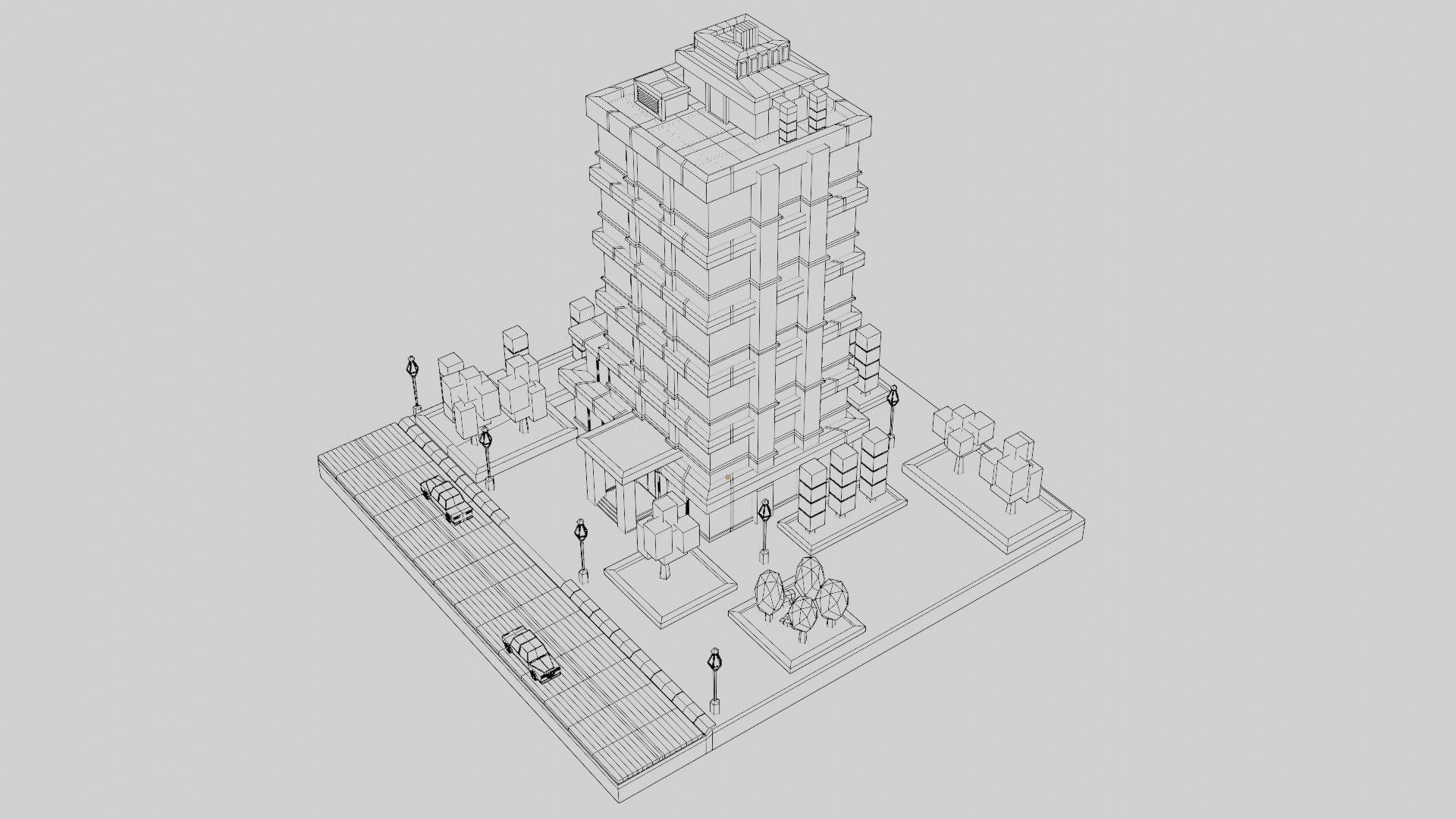 3D Low Poly Building Model - TurboSquid 2210076