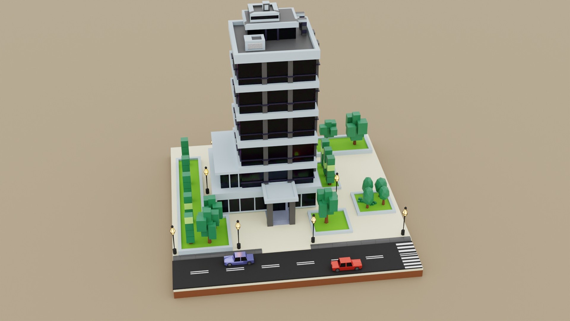 3D Low Poly Building Model - TurboSquid 2210076