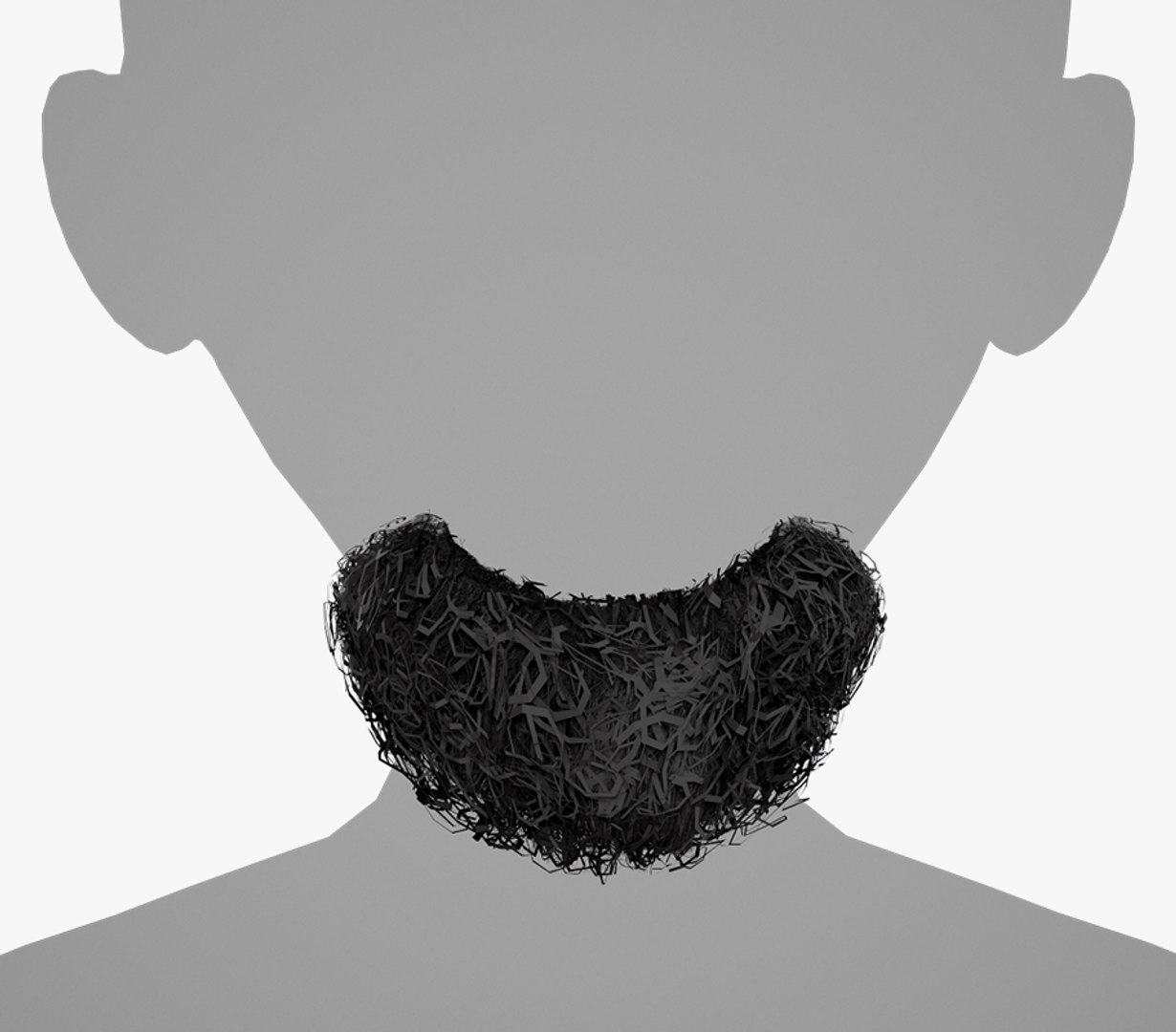 3D Facial Hair Cards Style 9 - Curly Goatee Beard - TurboSquid 1983514