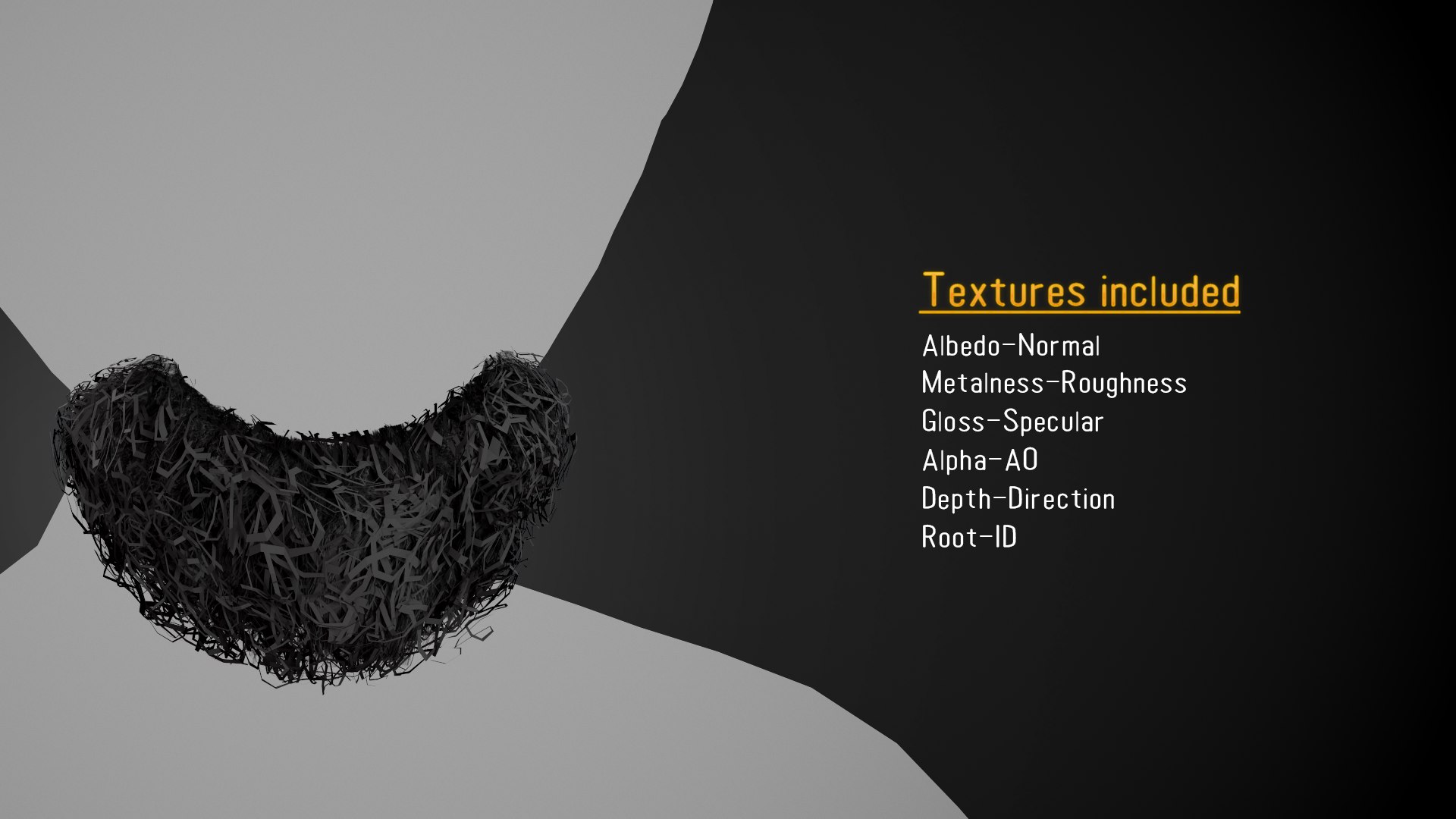 3D Facial Hair Cards Style 9 - Curly Goatee Beard - TurboSquid 1983514