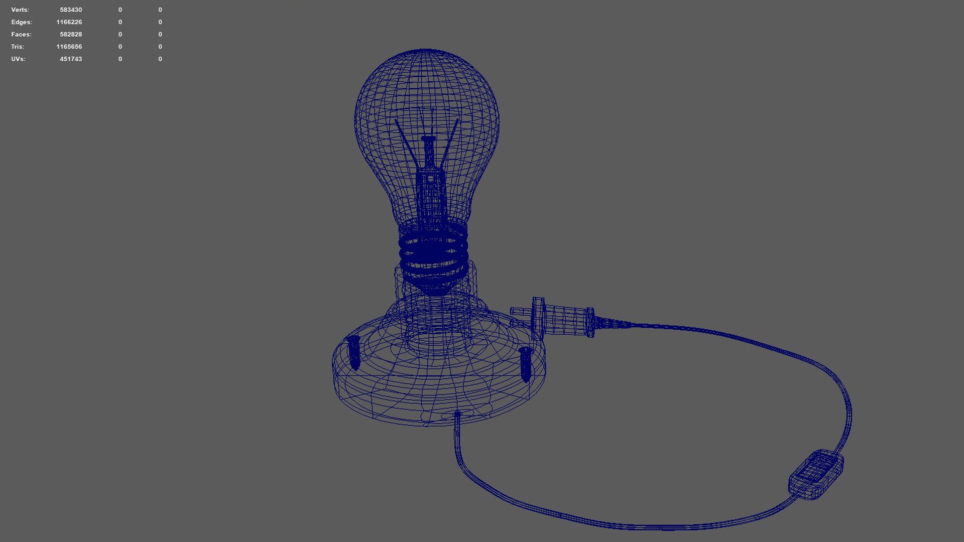 3D CFL Bulb With Holder And Switch Model - TurboSquid 2185330