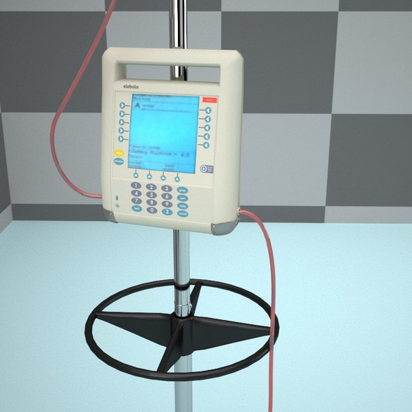 iv intravenous pump machine 3d max