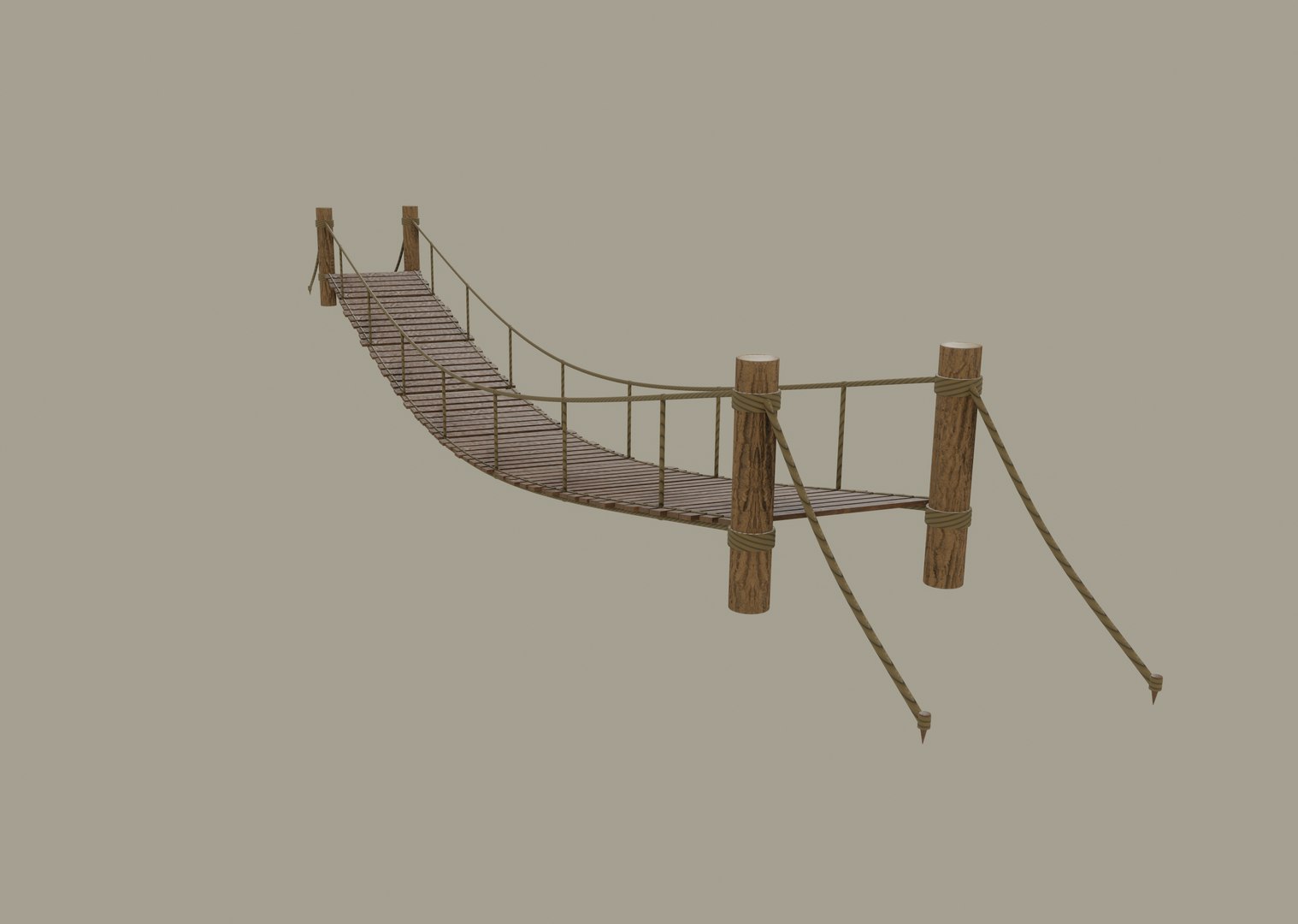 Rope Bridge 3D - TurboSquid 1663743