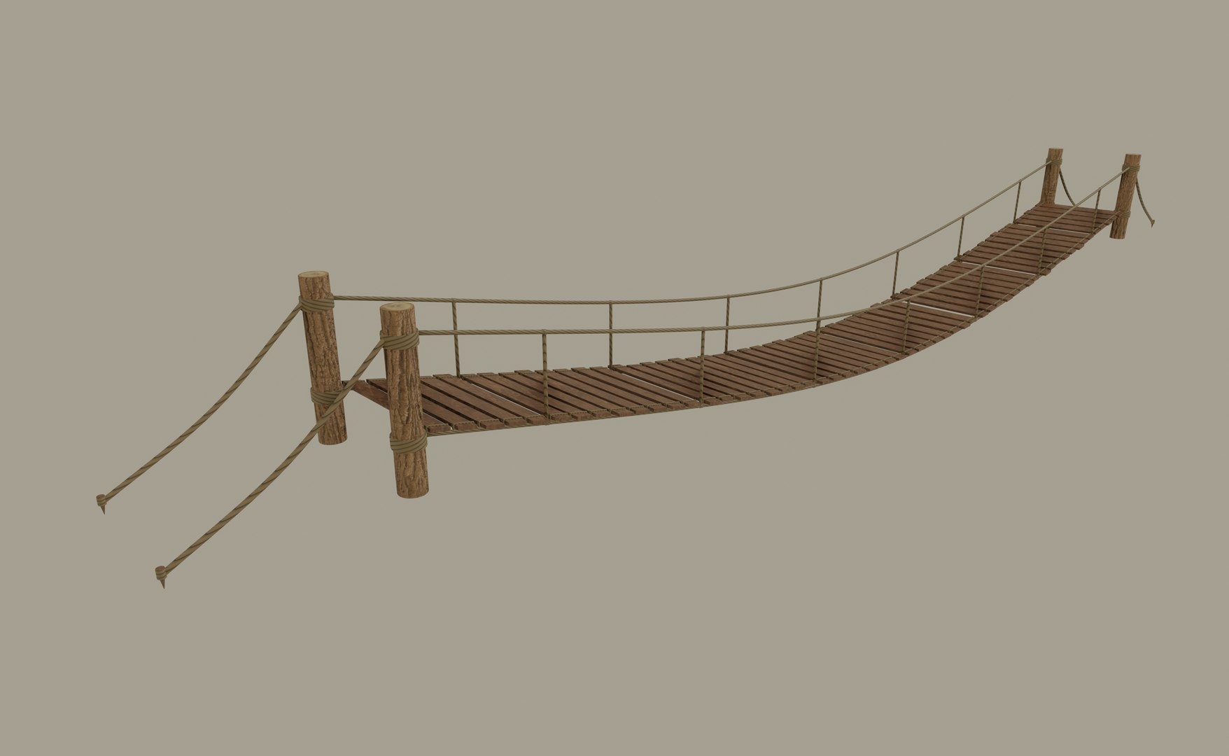 Rope Bridge 3D - TurboSquid 1663743