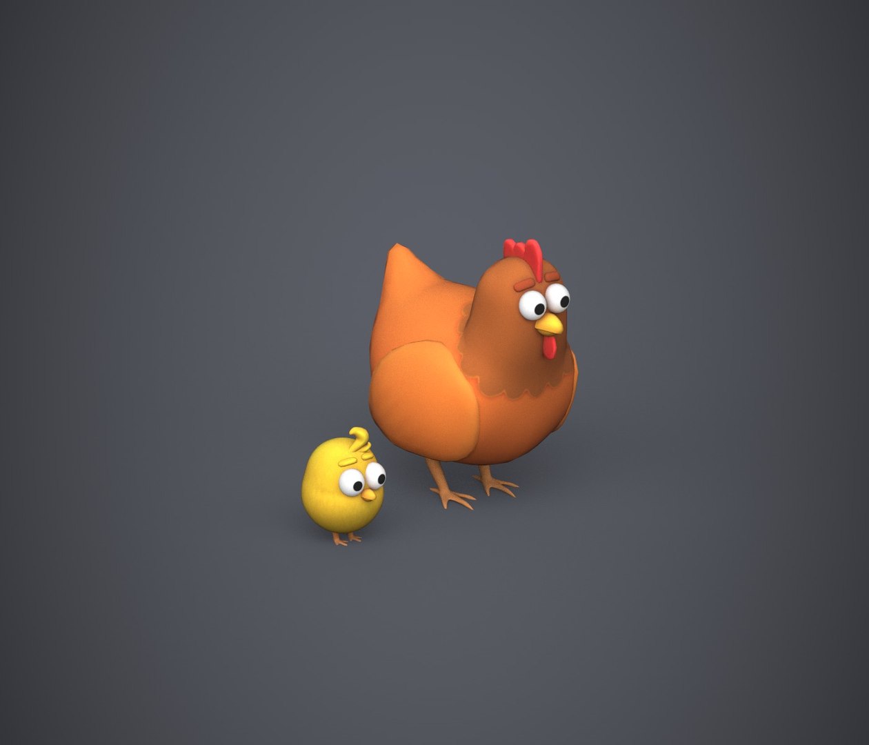 3D Model Stylized Hen Chicken - TurboSquid 1296948