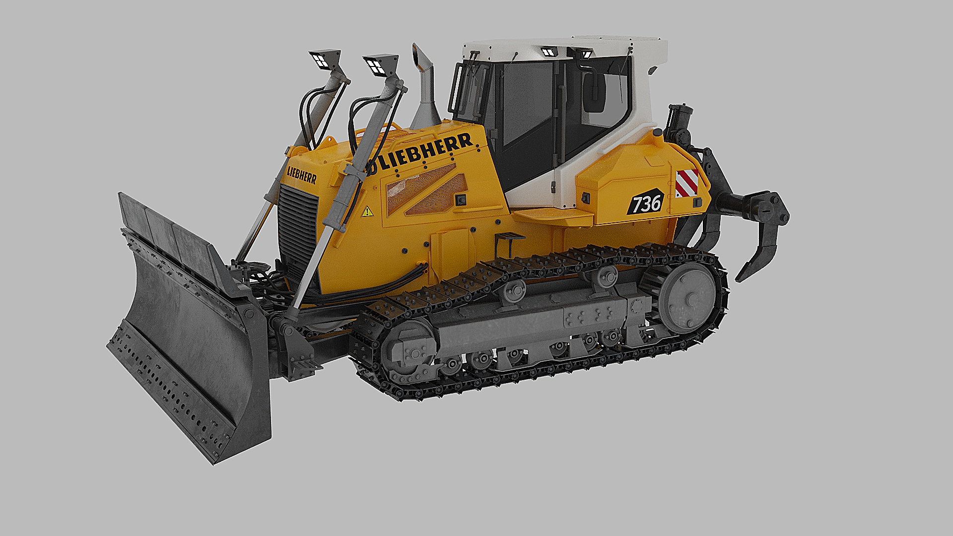 3D LIEBHERR PR 736 Litronic Crawler Bulldozer Model - TurboSquid 2196502