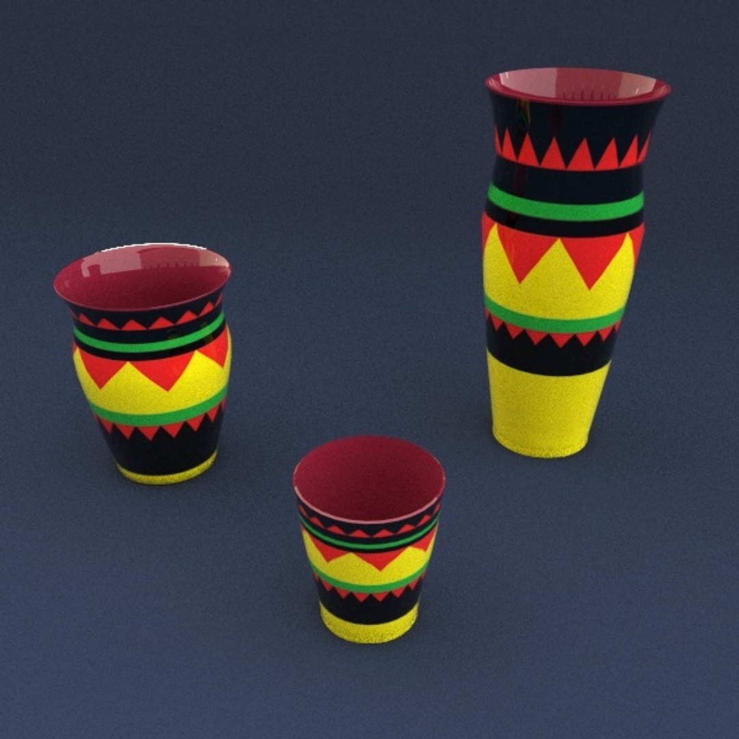 3d Pottery African Design - Model