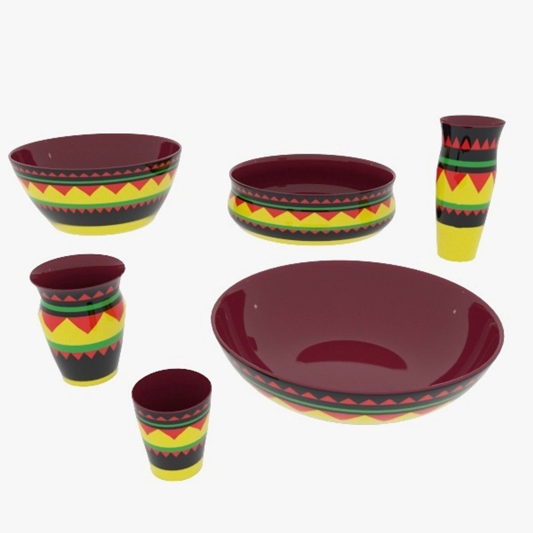 3d Pottery African Design - Model