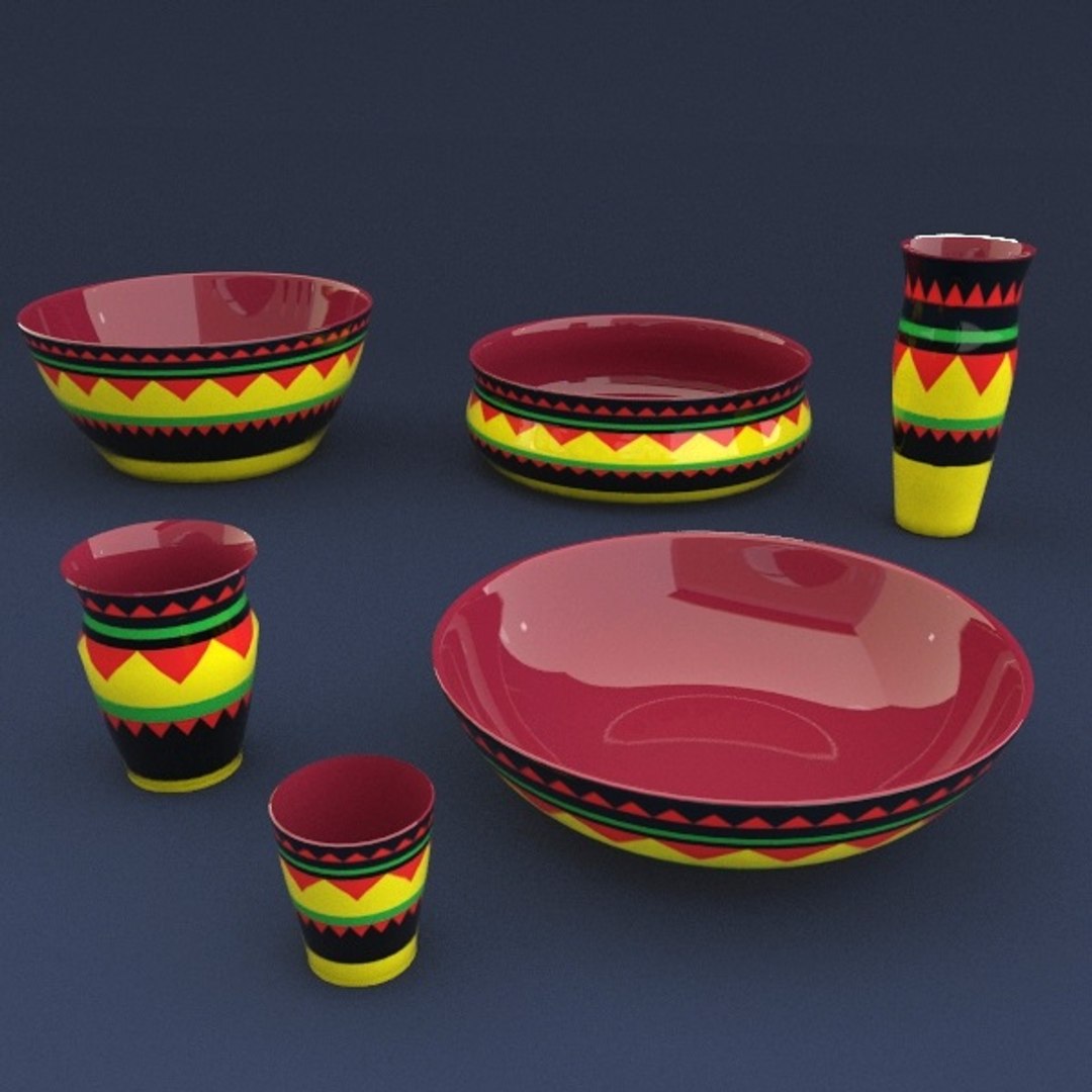 3d Pottery African Design - Model