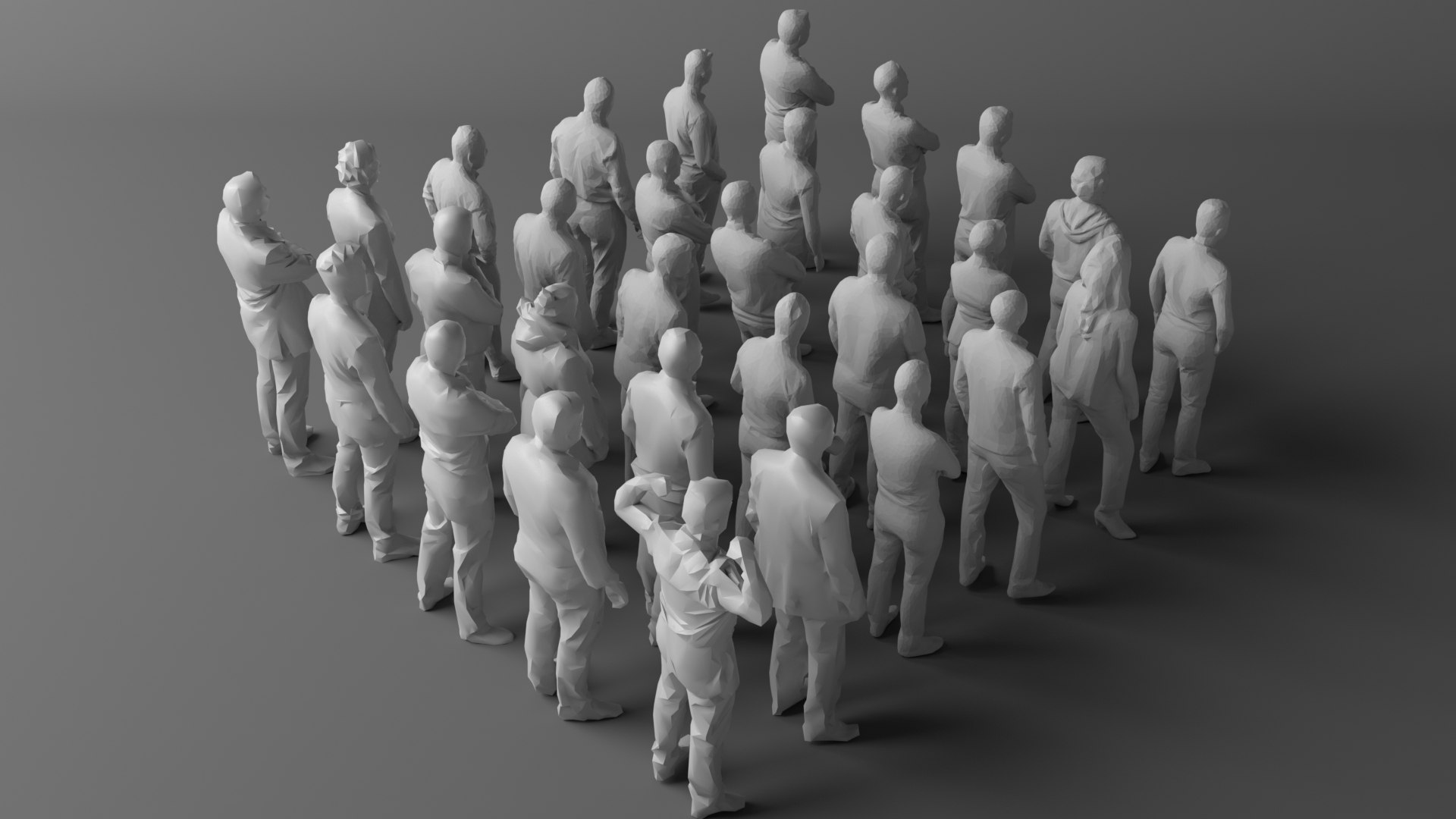 30 People Architectural Crowds 3D Model - TurboSquid 1363647