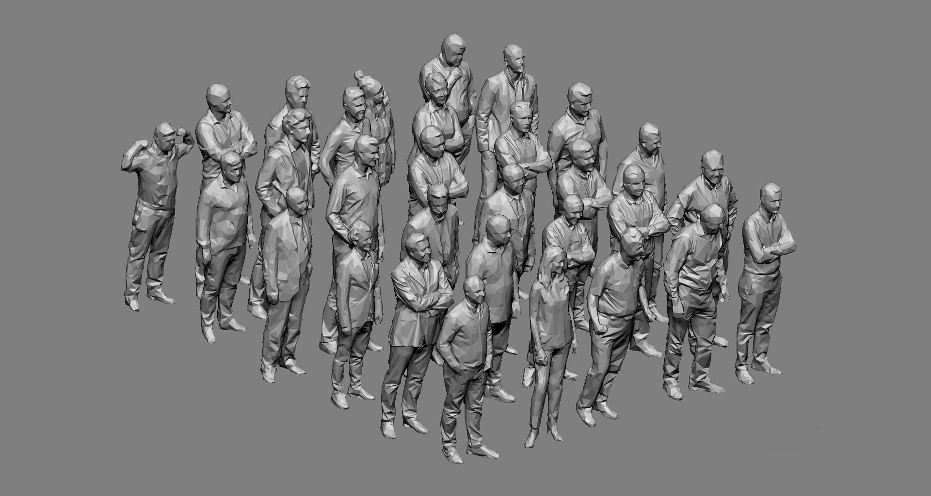 30 People Architectural Crowds 3D Model - TurboSquid 1363647