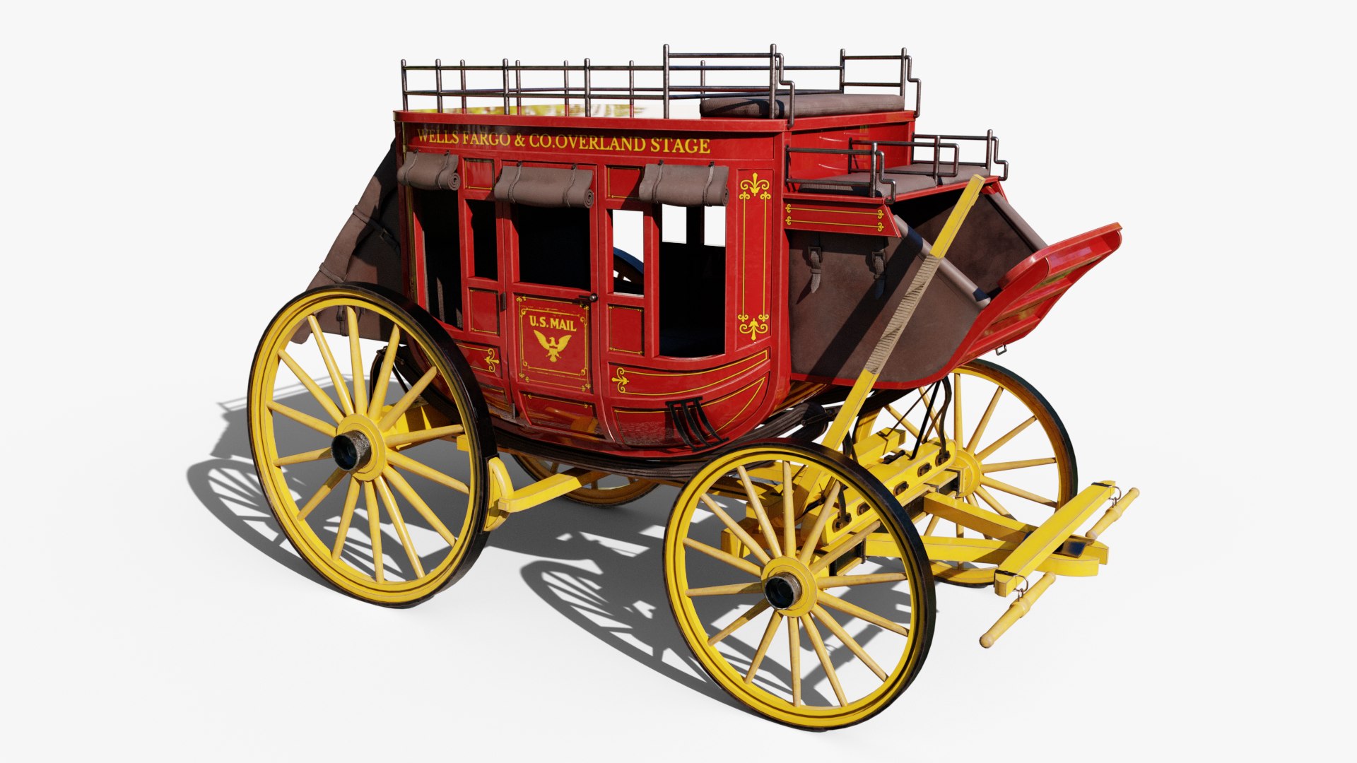 3D Stagecoach Wagon Model - TurboSquid 2160913