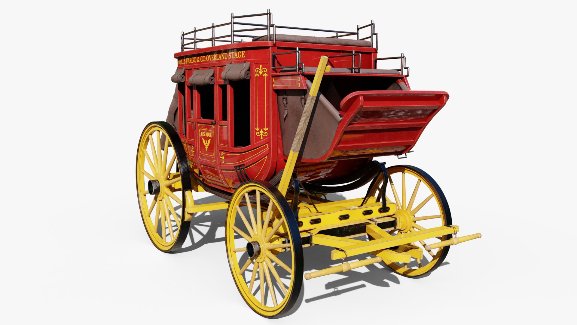 3D Stagecoach Wagon Model - TurboSquid 2160913
