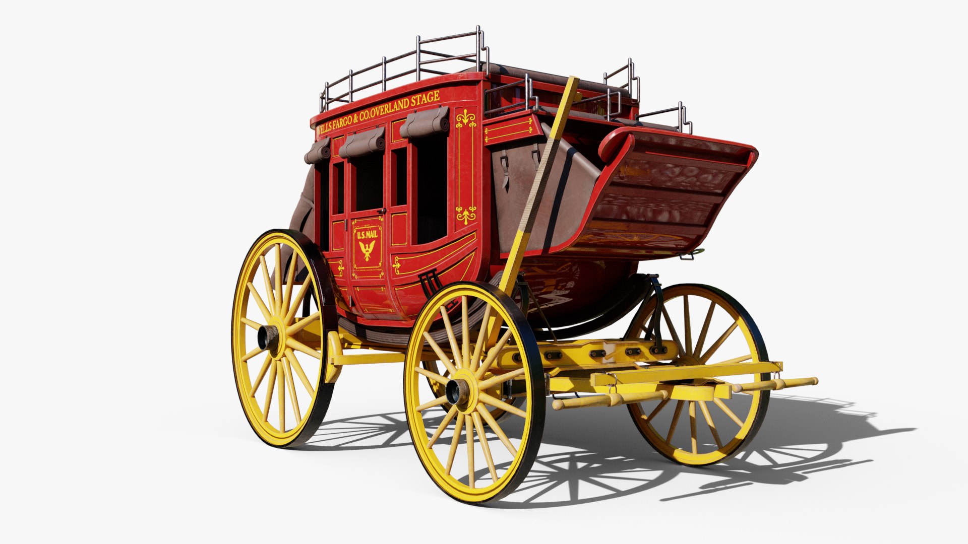 3D Stagecoach Wagon Model - TurboSquid 2160913