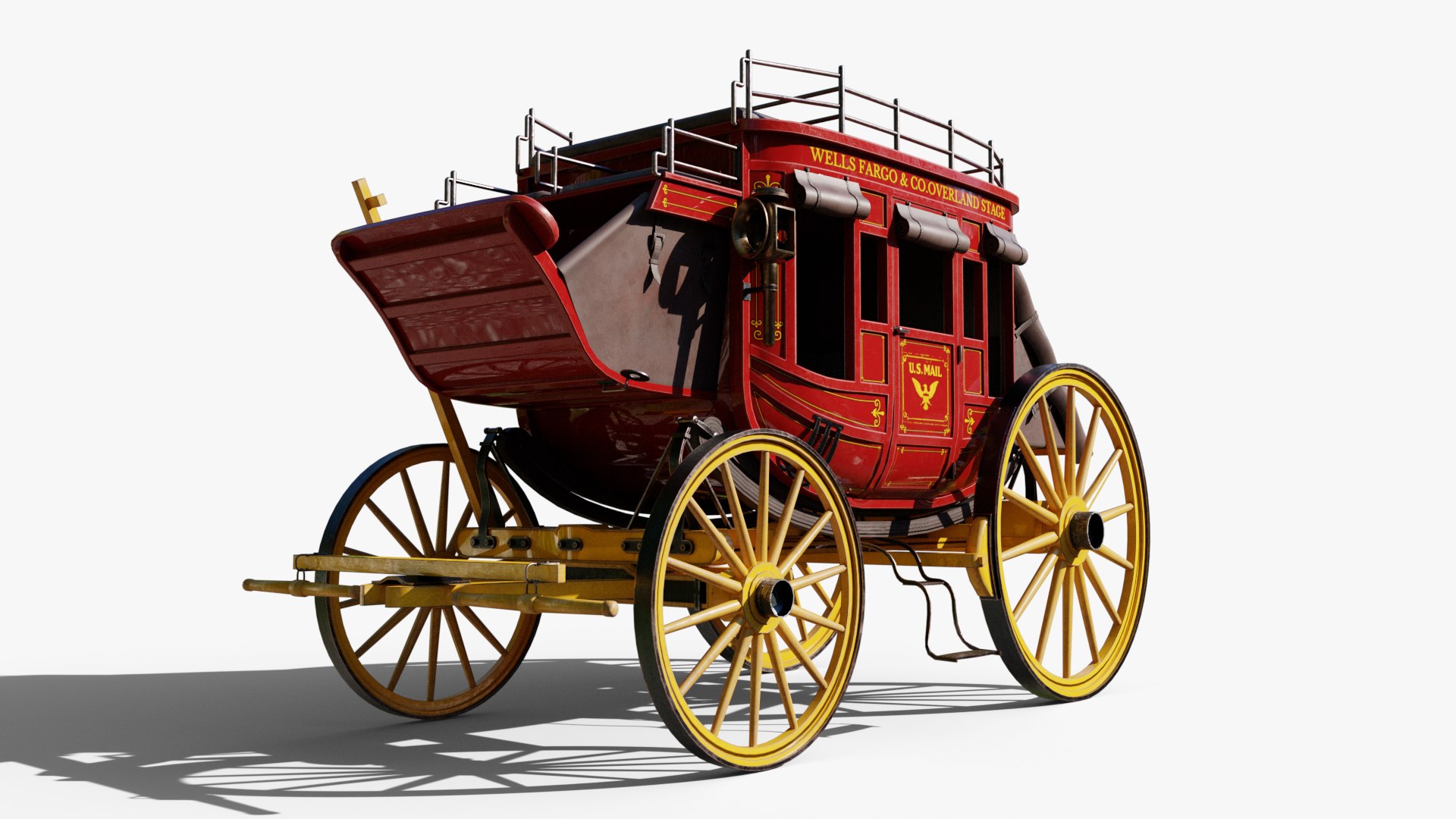 3D Stagecoach Wagon Model - TurboSquid 2160913