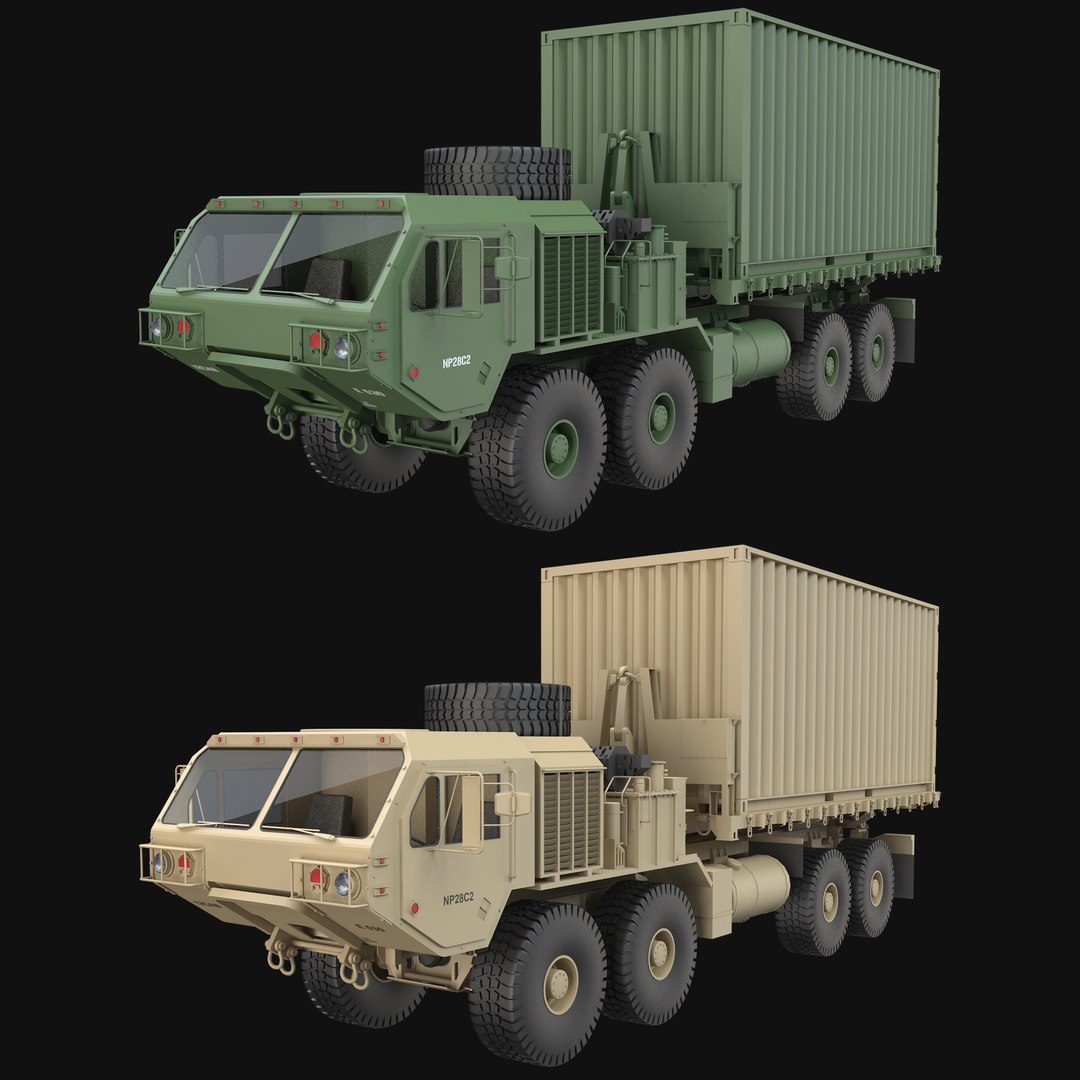 HEMTT Heavy Expanded Mobility Tactical Flatbed Truck With Container3D ...