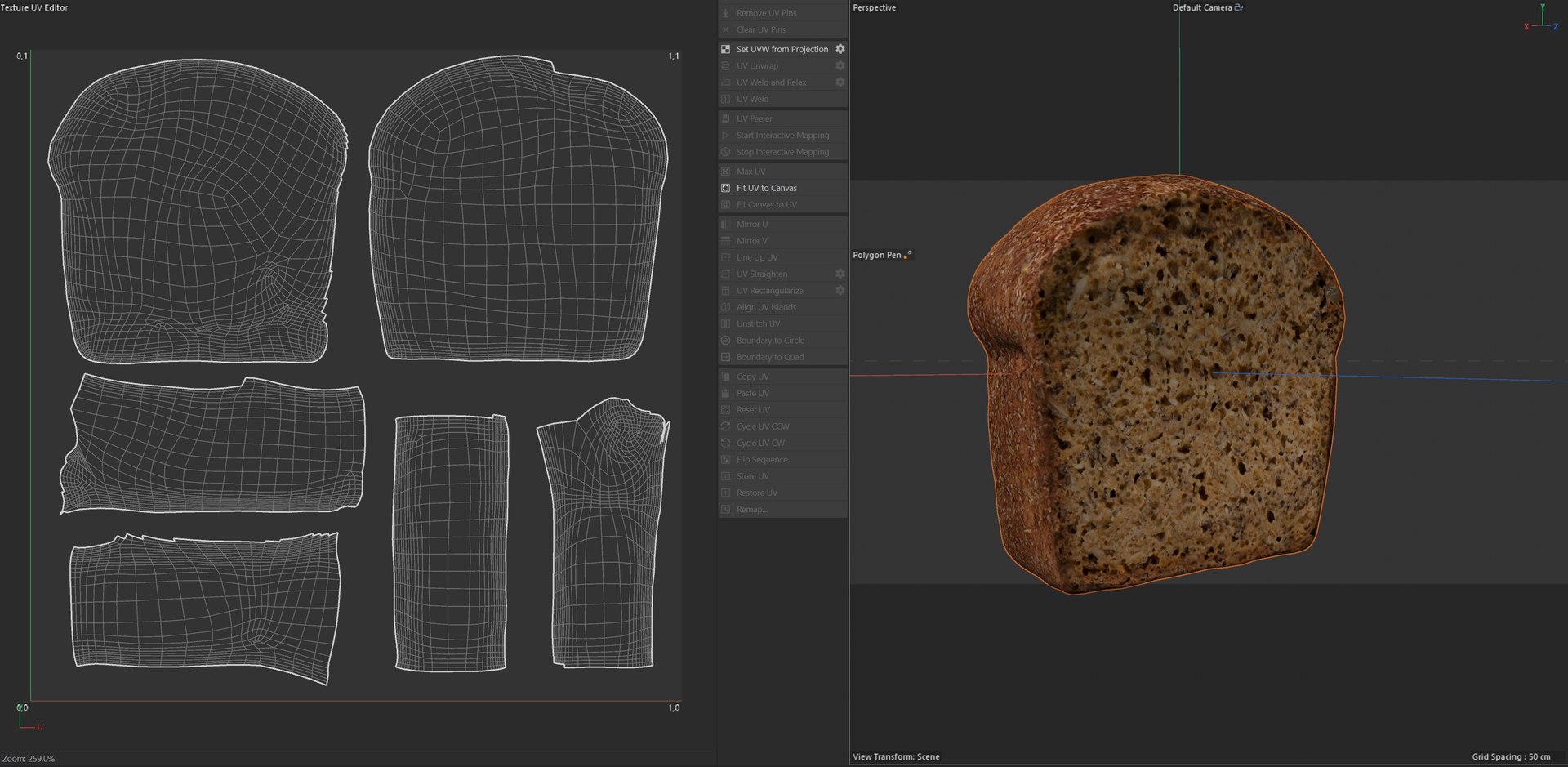 Brown Bread Slice 3D Model - TurboSquid 2369525