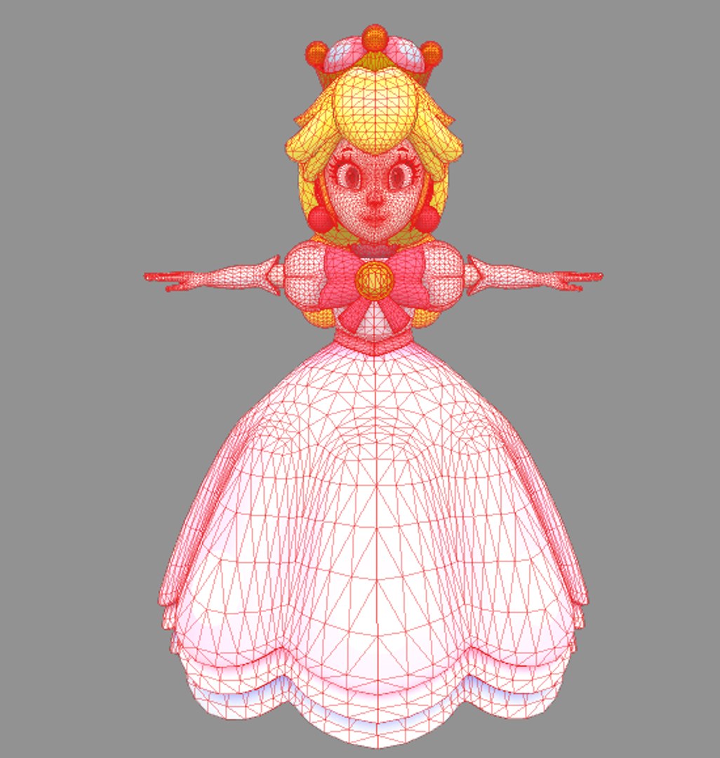 Peach Peachette 3D Model - TurboSquid 1332702