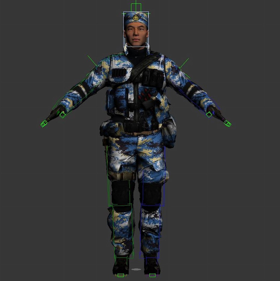 3D Pla Chinese Soldier - TurboSquid 1668829
