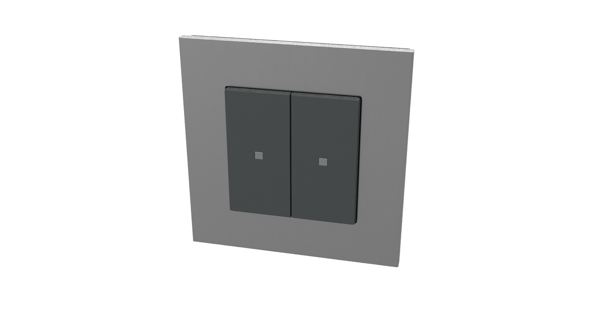 Double Rocker Switch Silver Plate 3D Model - TurboSquid 2409992