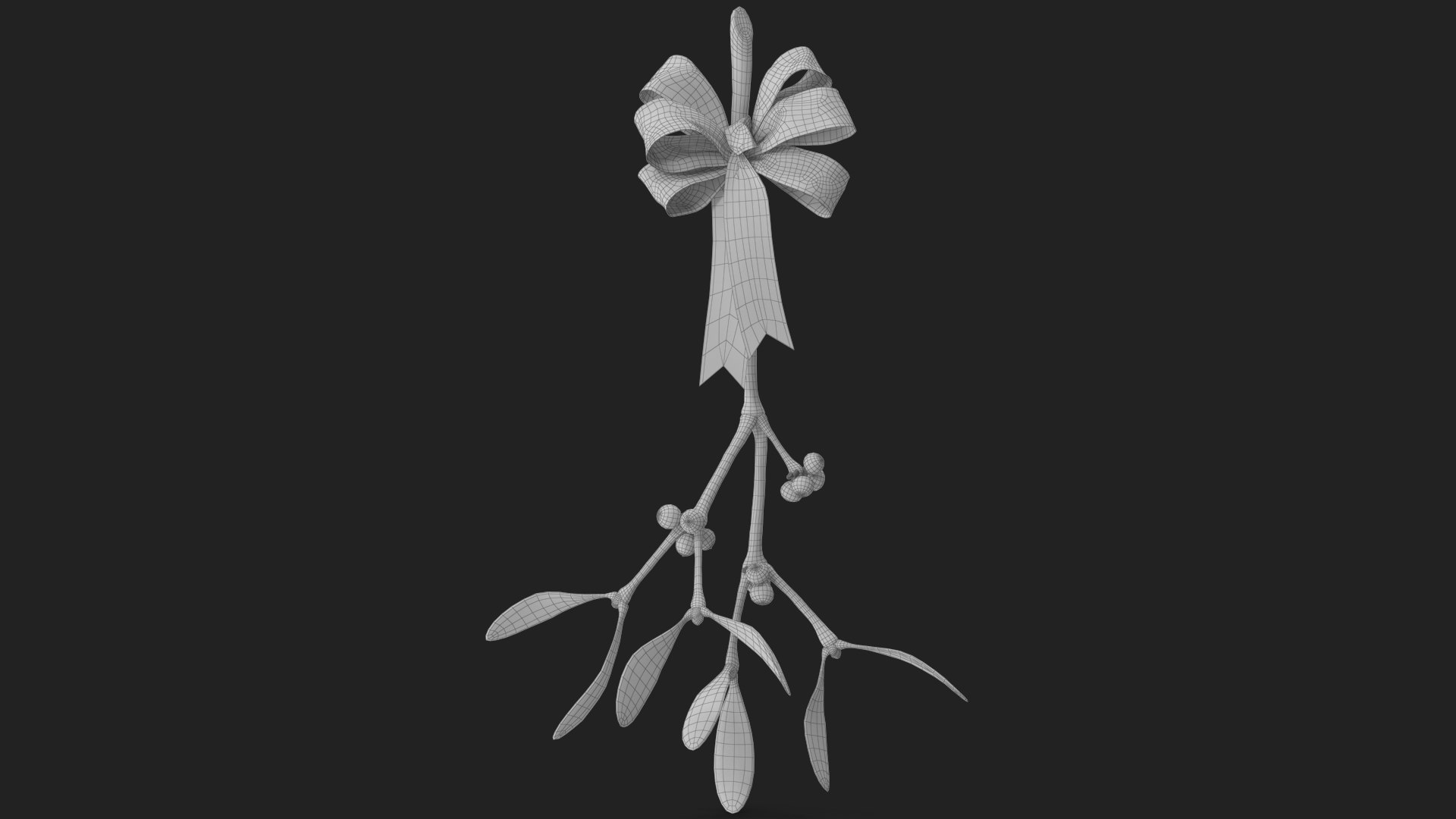 Mistletoe 2 with White Bow 3D model - TurboSquid 1806458