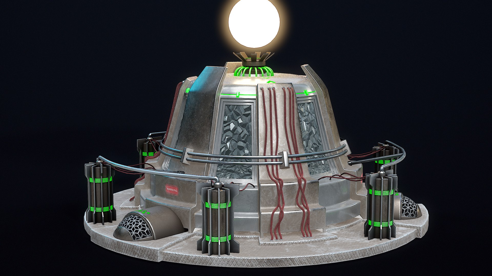 3D Sci-Fi Reactor Core PBR Model - TurboSquid 1948941