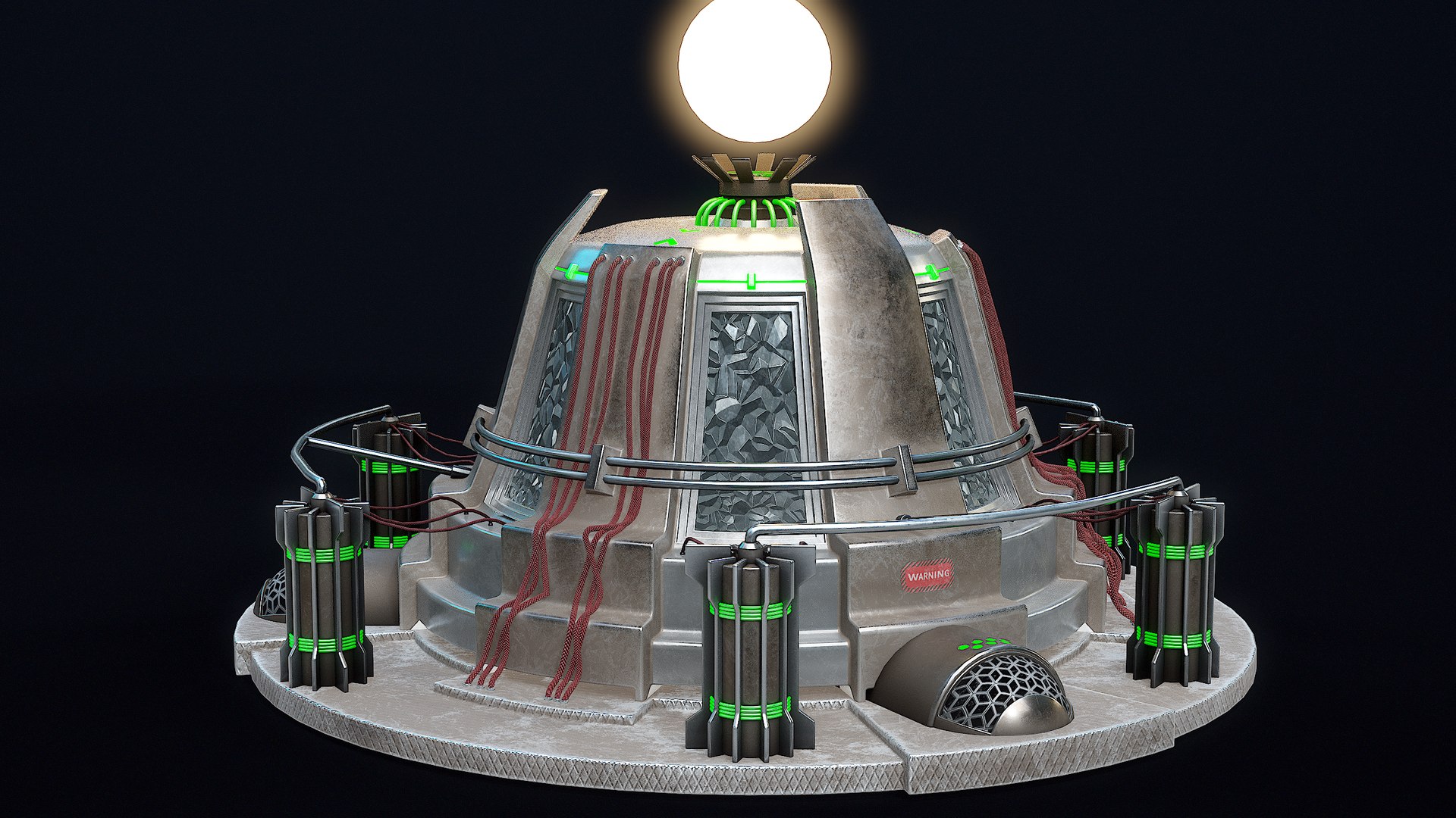 3D Sci-Fi Reactor Core PBR Model - TurboSquid 1948941