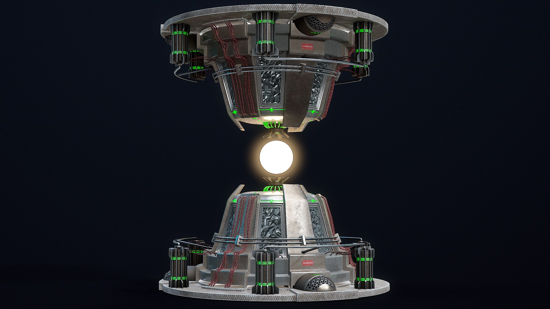 3D Sci-Fi Reactor Core PBR Model - TurboSquid 1948941