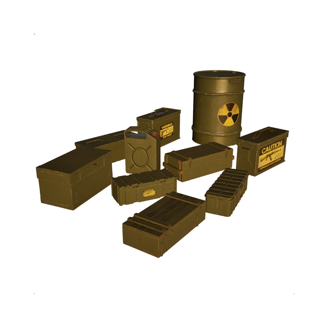 3D Military Crates Game Ready - TurboSquid 2545088