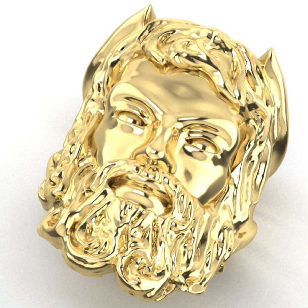 Mens Ring Zeus Face 3D Model - TurboSquid 2033843