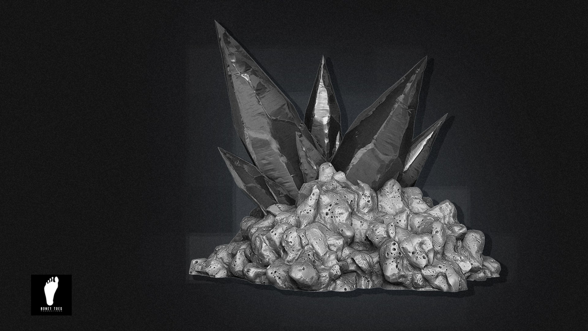3d Model Sculpted Crystals