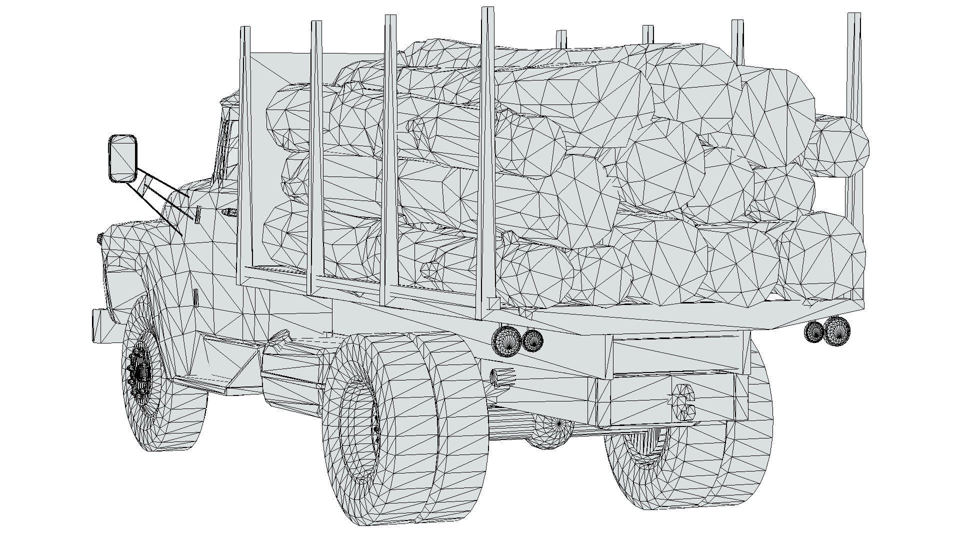 3D Logging Truck Model - TurboSquid 2286270