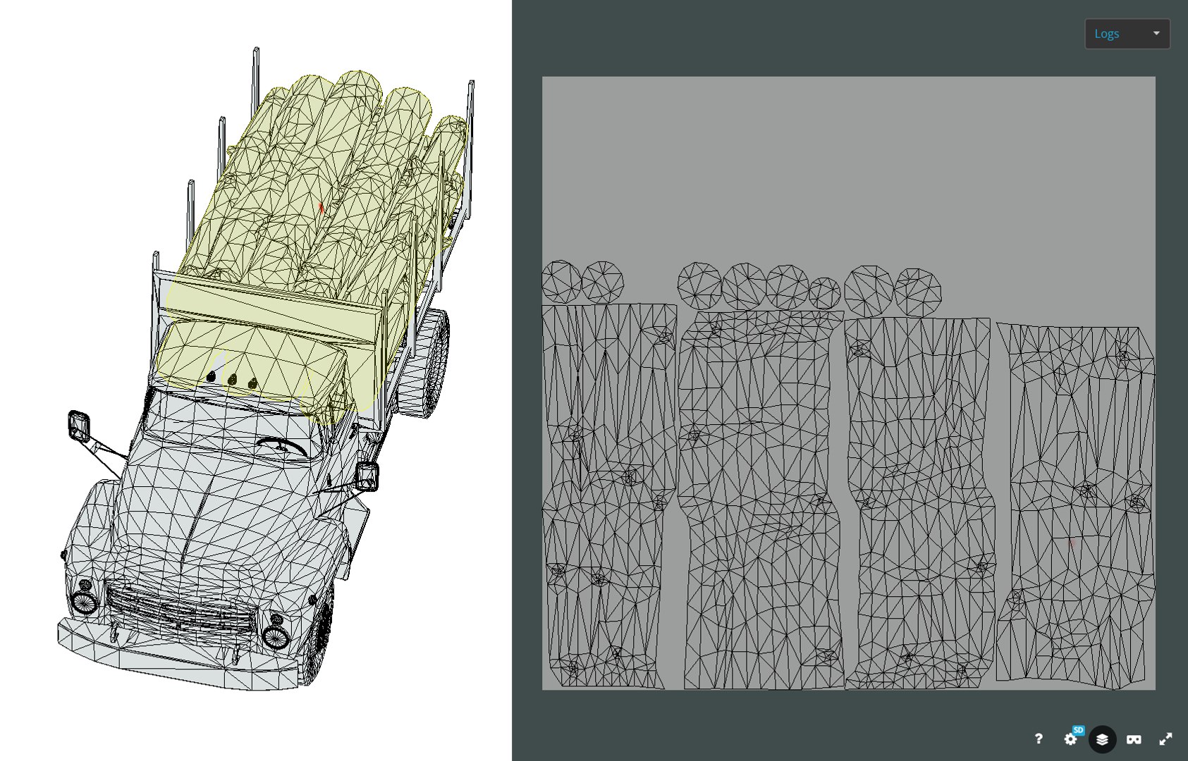 3D Logging Truck Model - TurboSquid 2286270