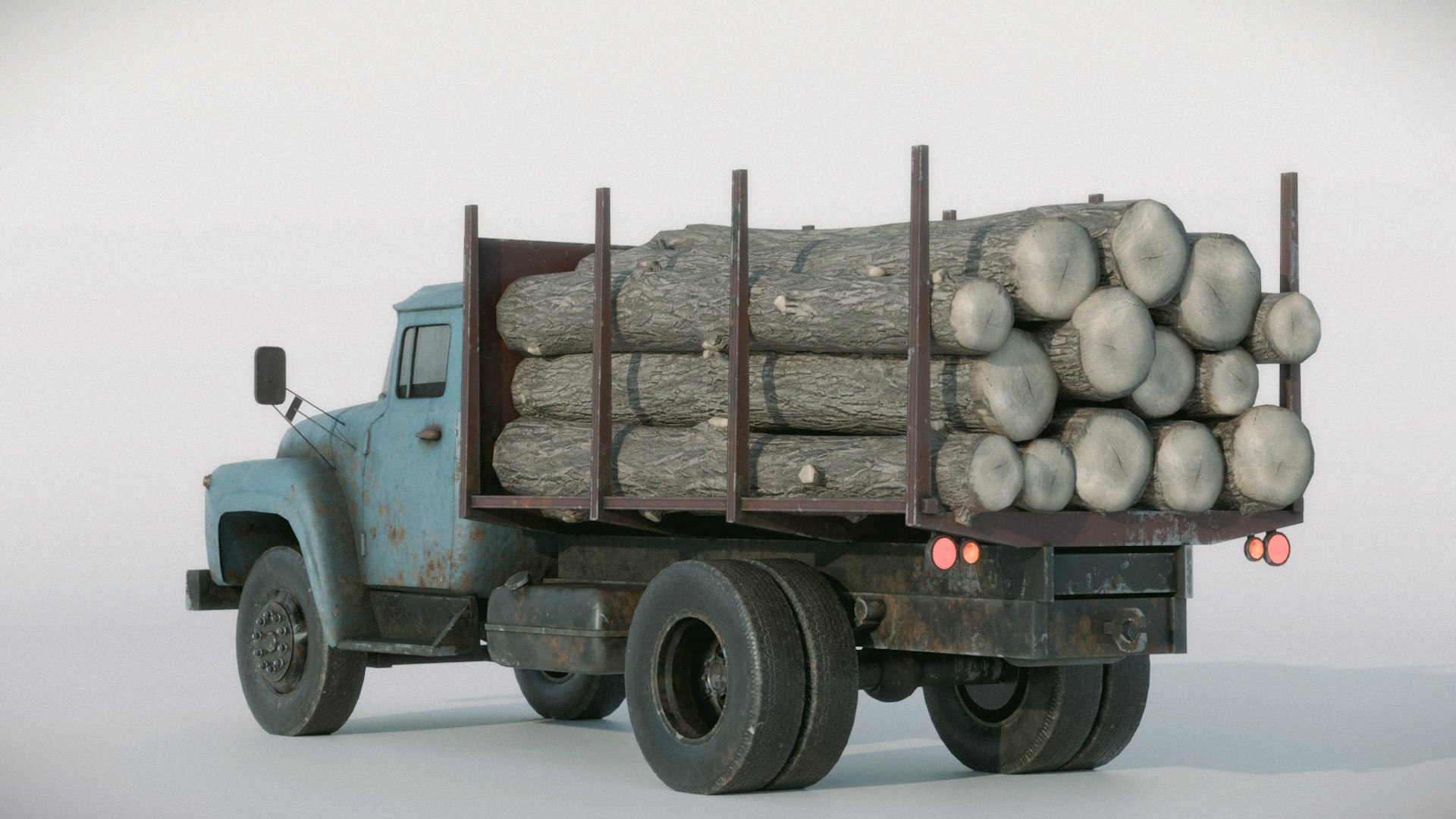 3D Logging Truck Model - TurboSquid 2286270