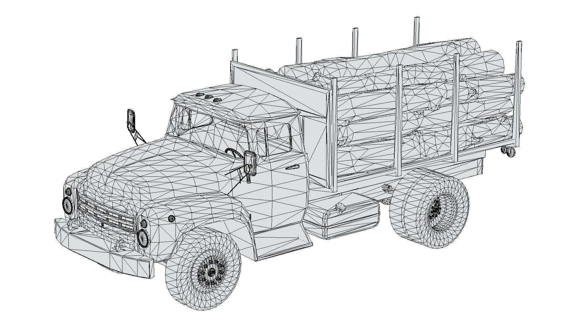 3D Logging Truck Model - TurboSquid 2286270